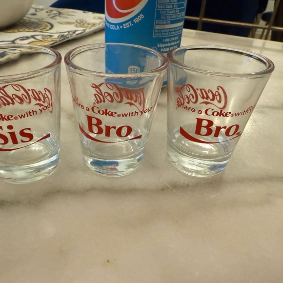 Coca Cola | Dining | Coca Cola Share A Coke Shot Glass Trio Red | Poshmark
